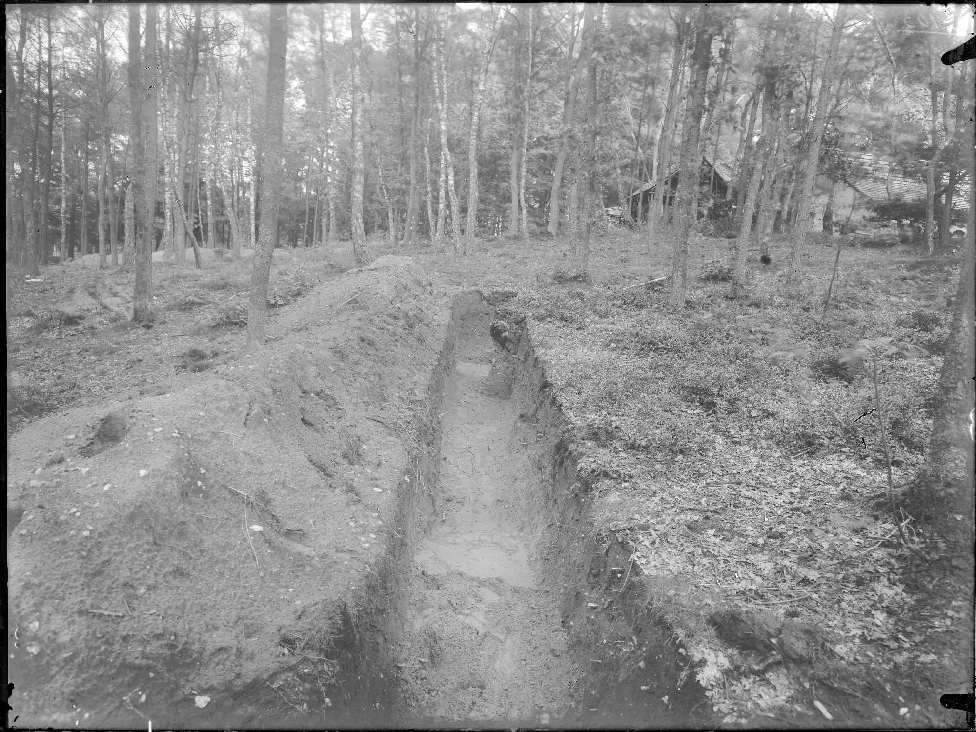 Archief van het Rijksmuseum van Oudheden | Gracht van de bijburcht bij ...